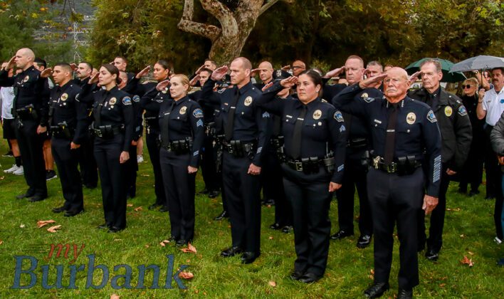 Flagpole, Plaque Dedicated in Honor of Fallen Burbank Police Officer ...