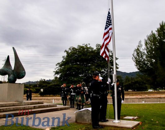 Flagpole, Plaque Dedicated in Honor of Fallen Burbank Police Officer ...