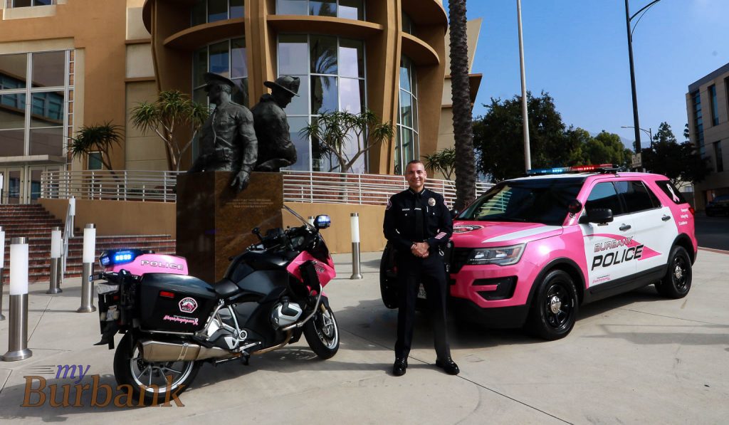 Burbank Police Department Unveils Pink Motorcycle and Cruiser - myBurbank